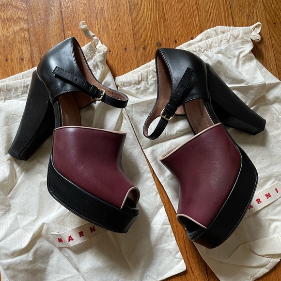 Marni | Shoes | Marni Peep Toe Platform Heels In Original Box | Poshmark